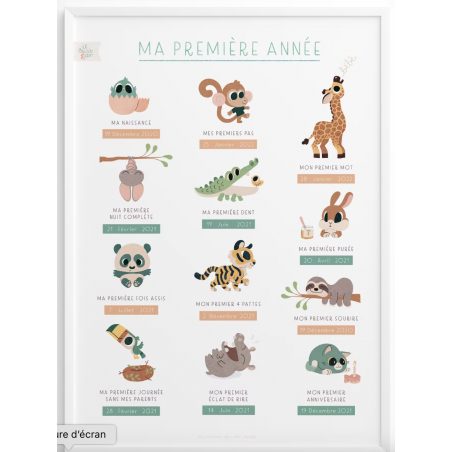 Affiche des premières fois à personnaliser « Ma première année